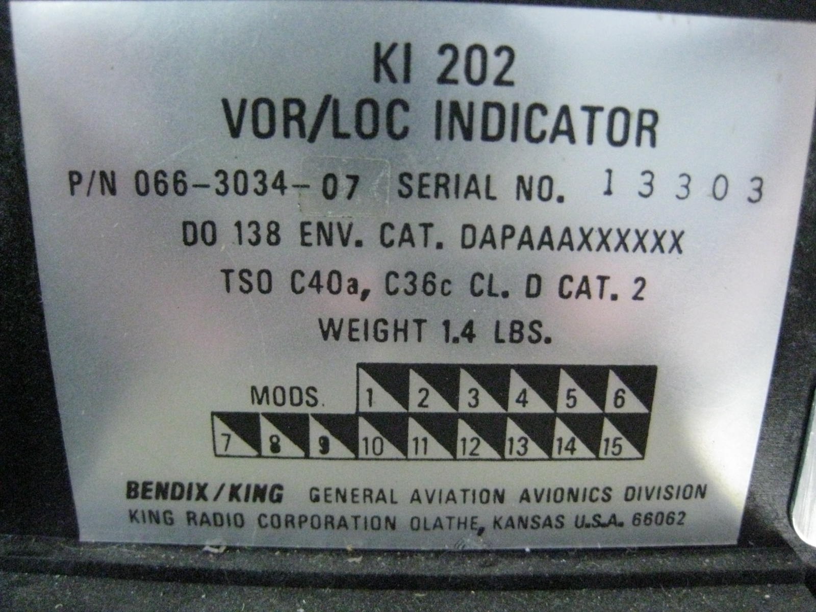 VOR/LOC INDICATOR – Park Rapids Avionics